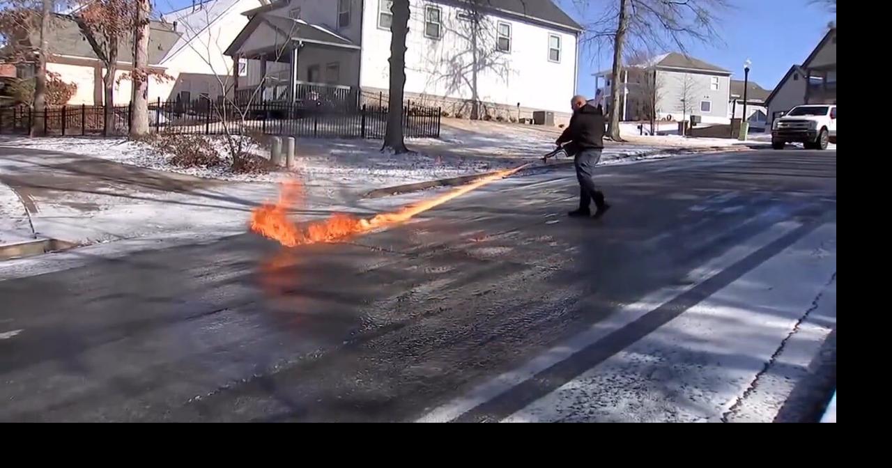 Man uses flamethrower to melt ice | Videos | wandtv.com