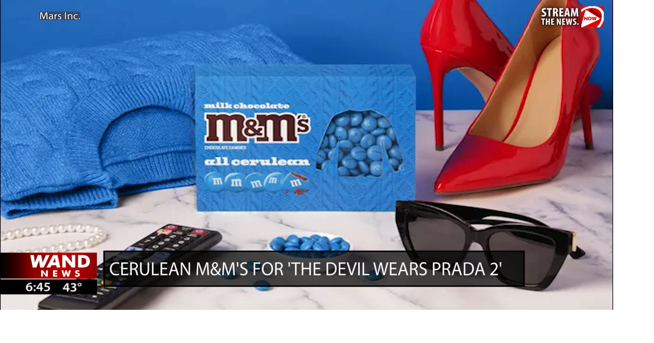 'Gird your loins!' M&Ms launches cerulean color for 'The Devil Wears ...