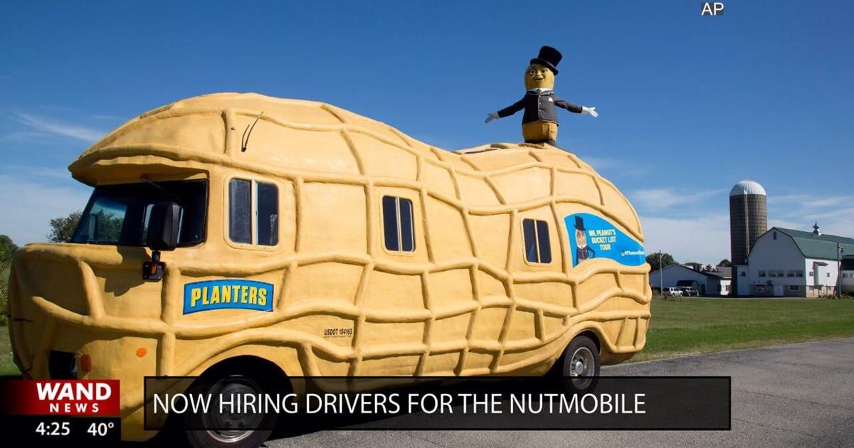 Planters Peanuts hiring drivers for 'Nutmobile' | Videos | wandtv.com Planters Peanuts hiring drivers for 'Nutmobile' | Videos | wandtv.com