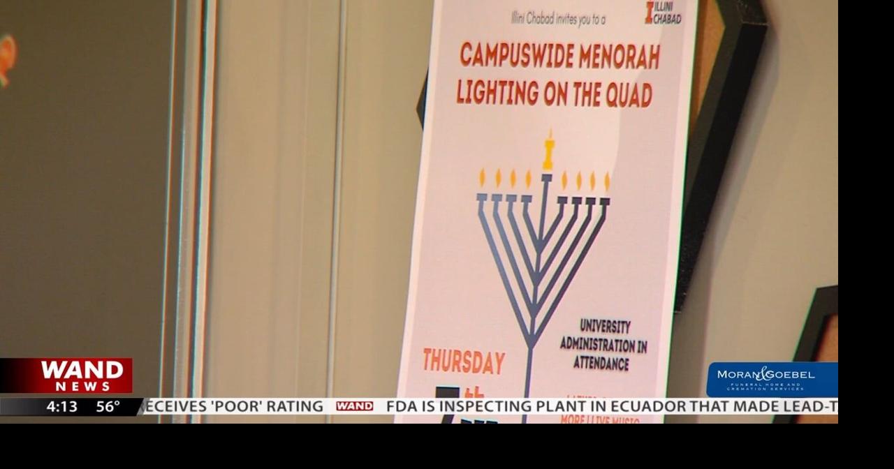 Illini Chabad to light giant menorah on quad | Videos | wandtv.com