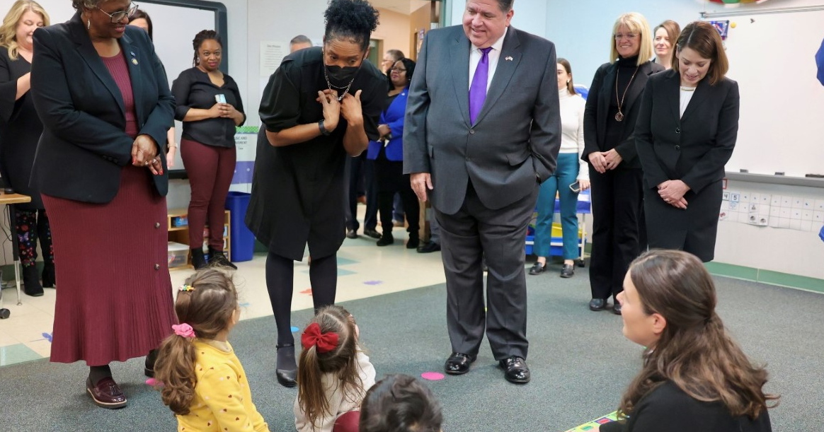 Gov. Pritzker visits Ball Elementary School to highlight investments in ...