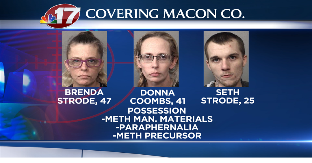 Three Arrested In Macon Motel Meth Bust Top Stories