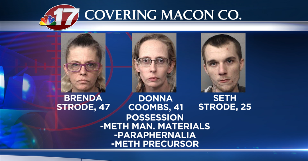 Three Arrested In Macon Motel Meth Bust Top Stories