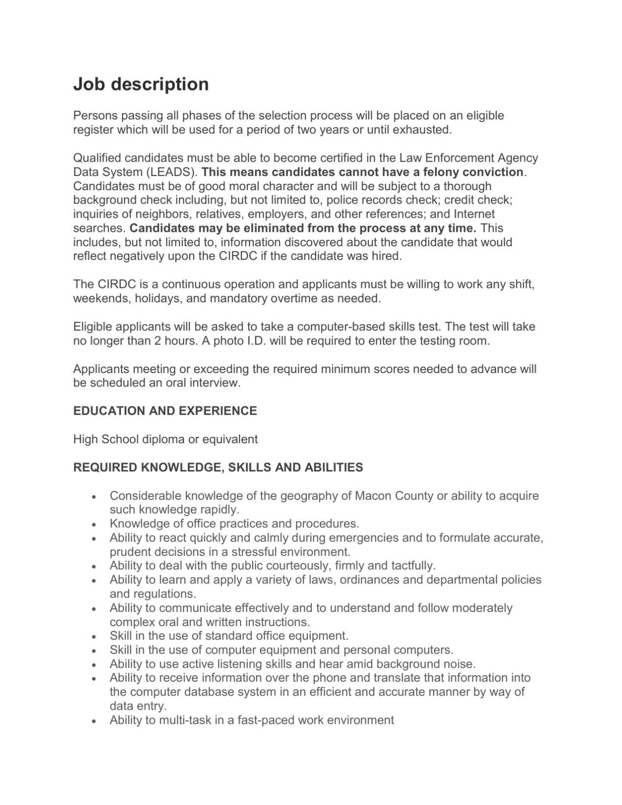 CIRDC Job Listing | | wandtv.com