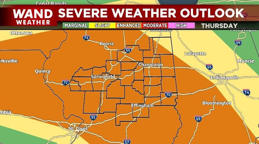 Strong to severe storms expected to roll through central Illinois ...
