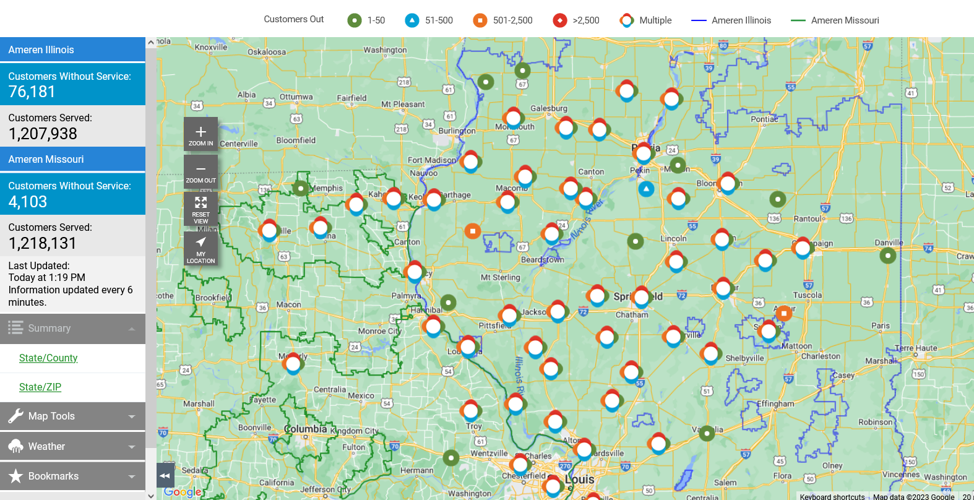 Storm damage and power outages across Central IL amid severe weather ...