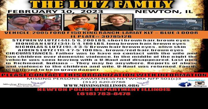 IL - STEPHEN, MONICA, AIDEN & NICHOLAS LUTZ: Missing from Newton, IL ...