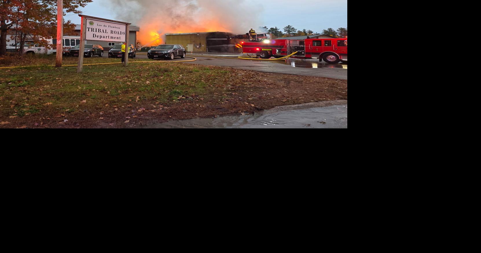 Lac Du Flambeau Tribal Garage is a total loss after structure fire ...