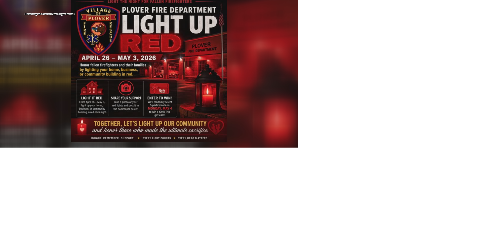 Light up the night for fallen firefighters this week | News | waow.com