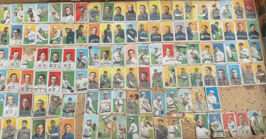 He paid $75 for baseball cards glued to a wooden chest. They're likely ...