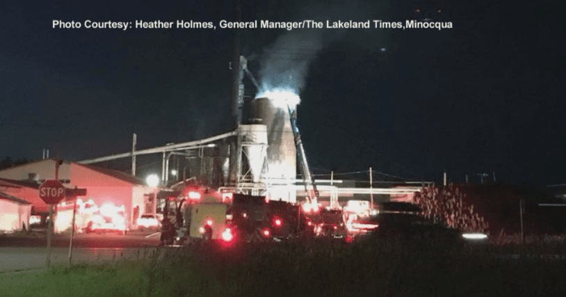 UPDATE: The fire reported at Northwoods lumber company is now contained ...