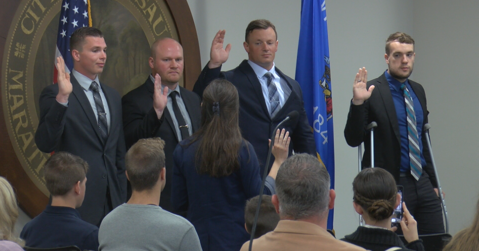 Wausau Police Department swears in four new officers Monday | Top ...