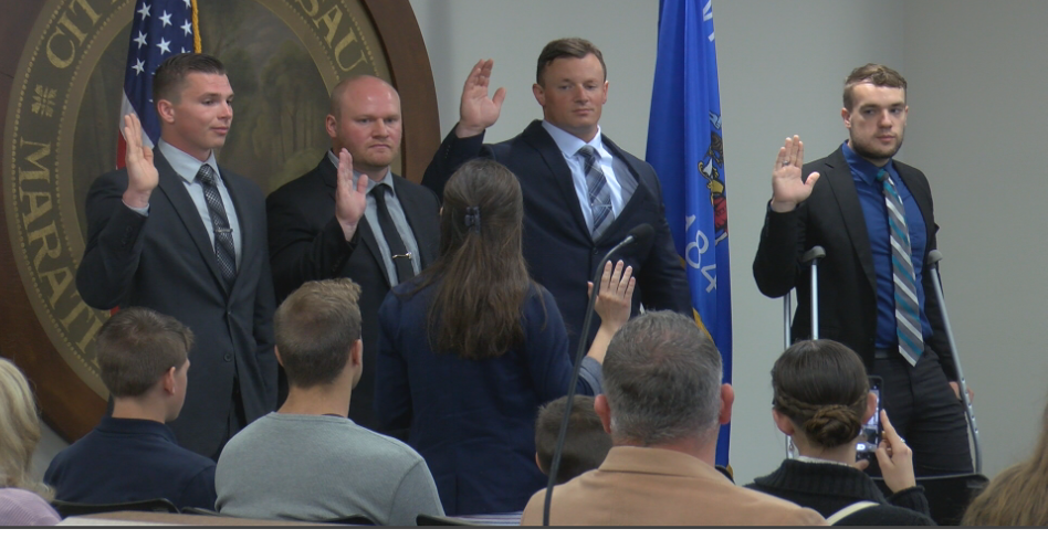 Wausau Police Department swears in four new officers Monday | Top ...