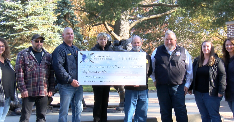 The Wisconsin Fire & EMS Memorial was awarded a $40,000 check | Top ...