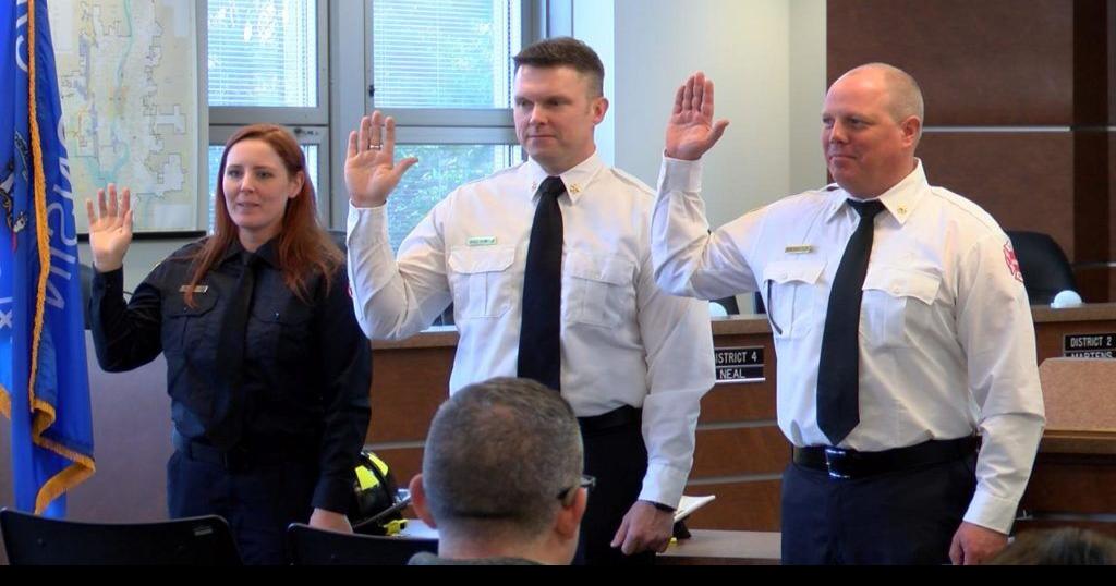 Wausau Fire Department welcomes three new team members | News | waow.com