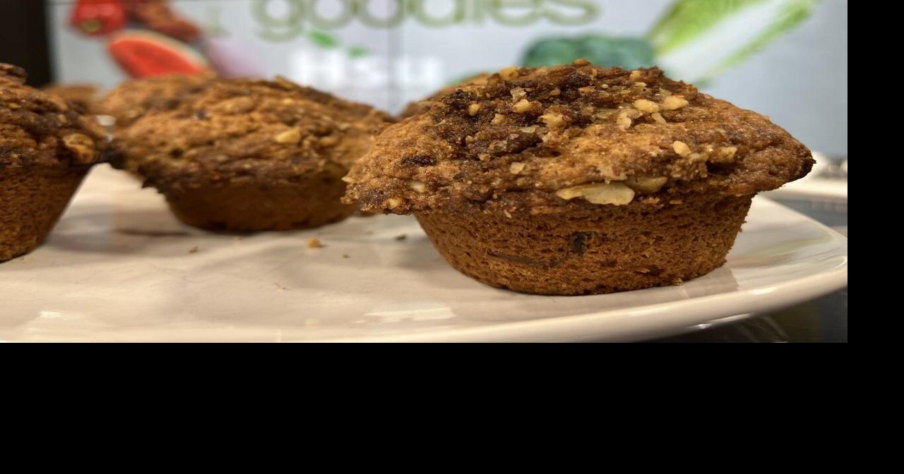 GARDEN GOODIES: Rhubarb muffins with a butternut crumble topping ...