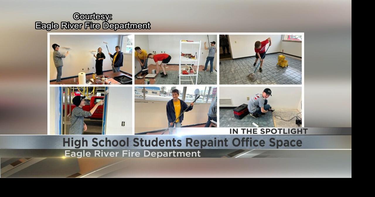 High school students help repaint office at Eagle River Fire Department ...