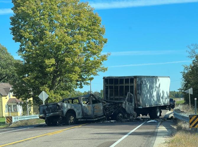 Two hurt after vehicles crash, catch fire in Pepin County; passerby ...