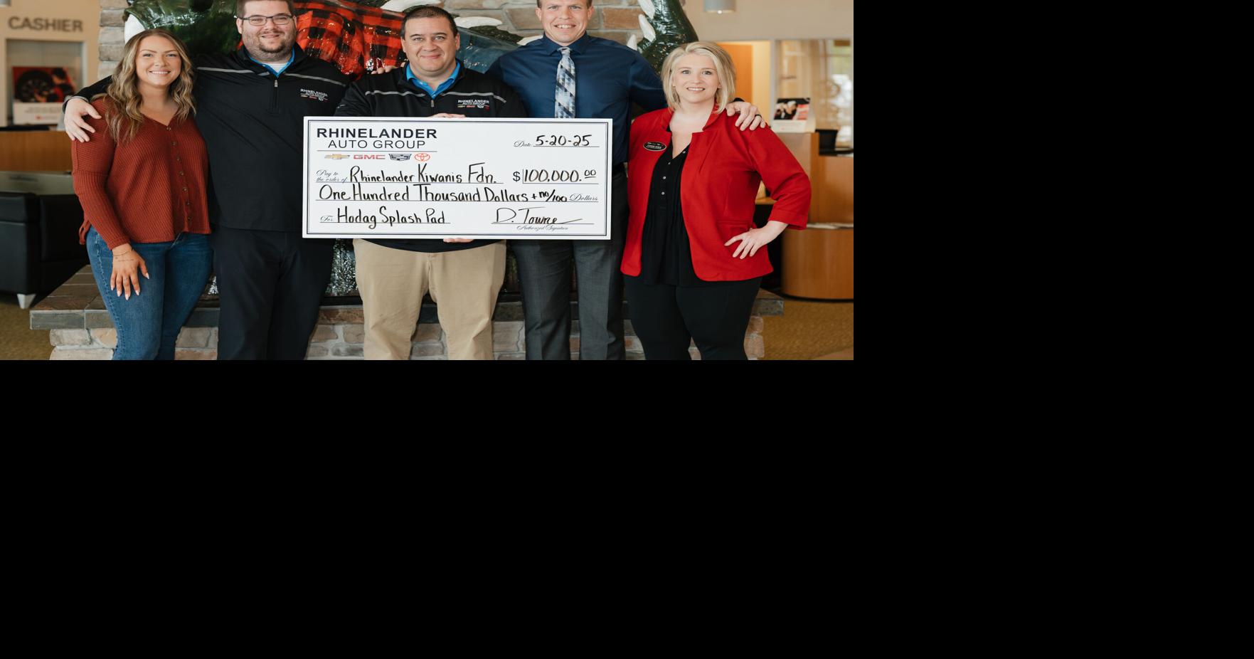 Rhinelander Kiwanis Club receives donation from local business | News ...