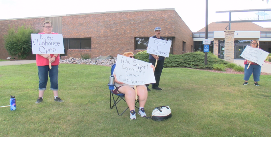 Clubhouse members protest program's closure | News | waow.com