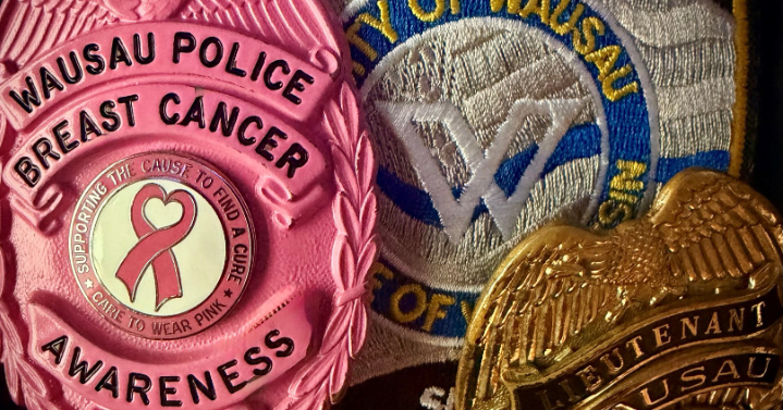 Wausau Police Department wear new badges in honor of Breast Cancer ...