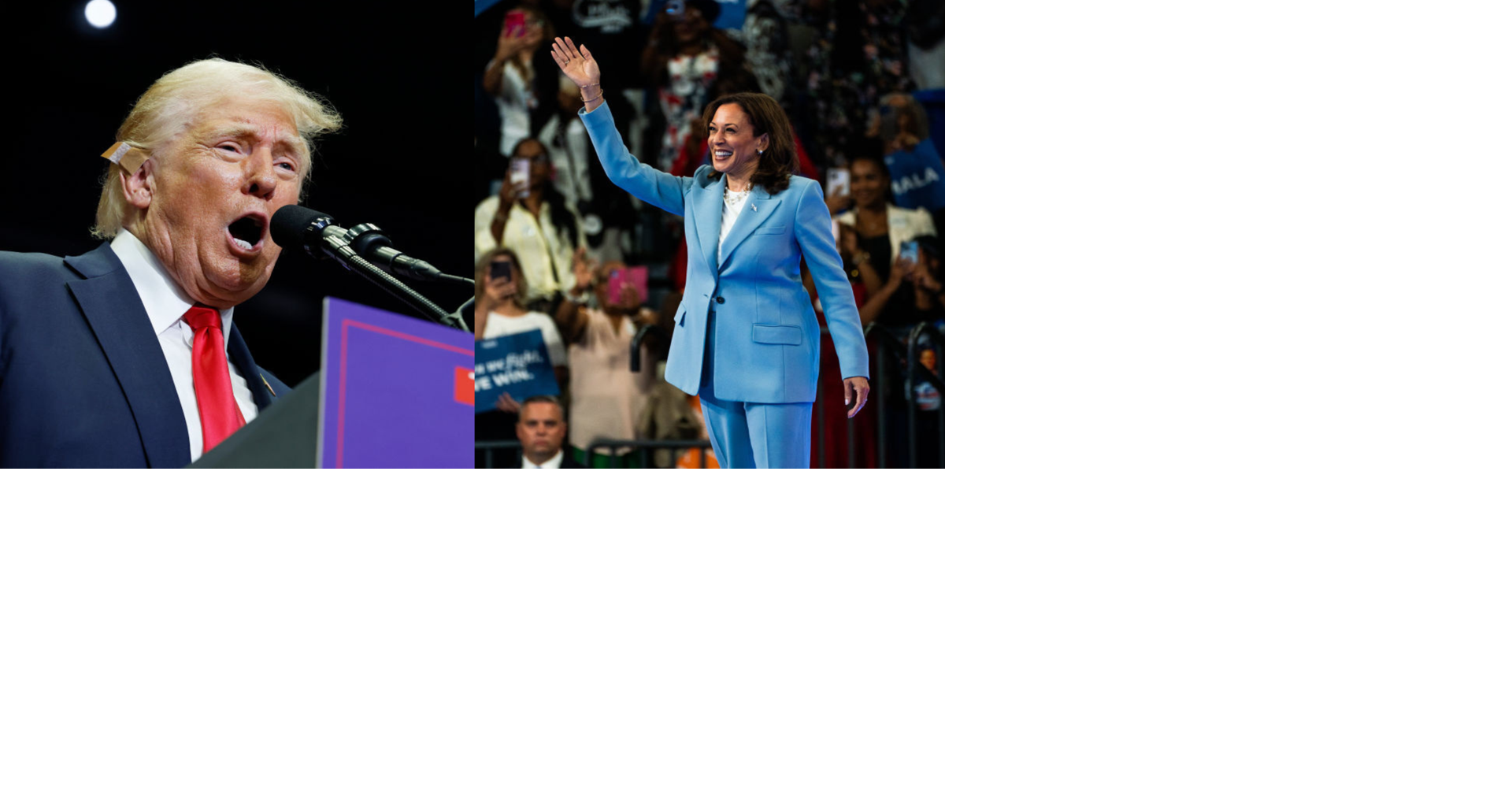 Harris saca pequeña ventaja a Trump en sondeo sobre elecciones en EEUU ...