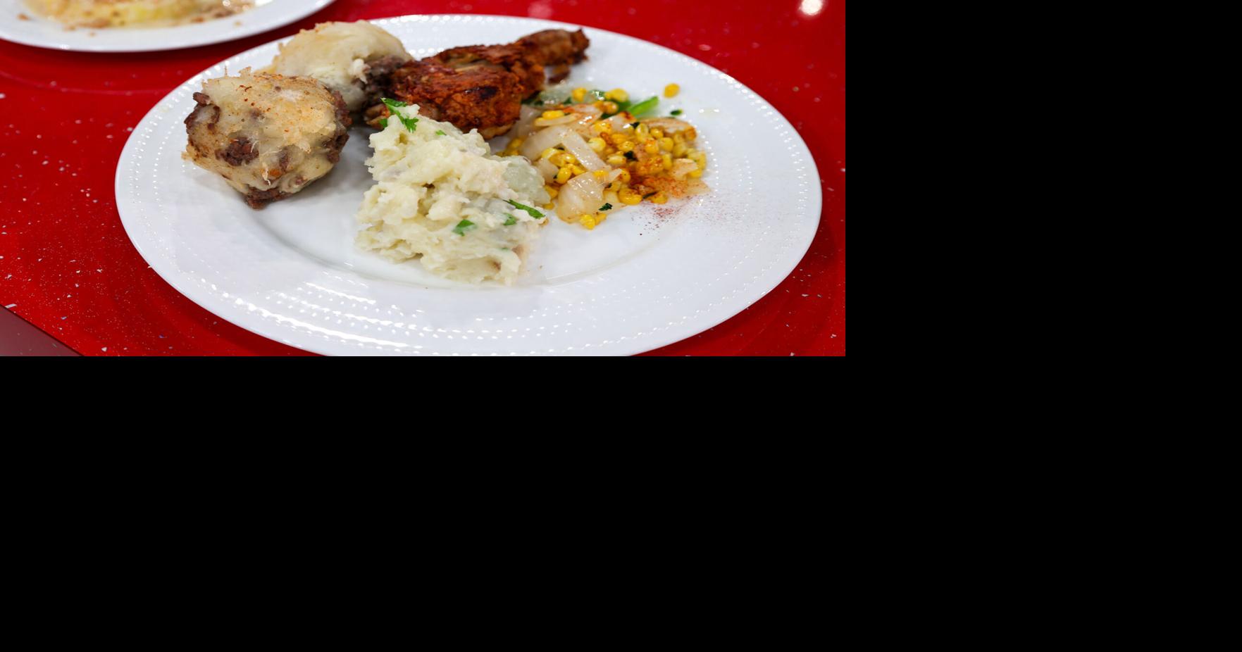 Receta: Papas majadas con pollo frito y maíz salteado | Super Chef ...