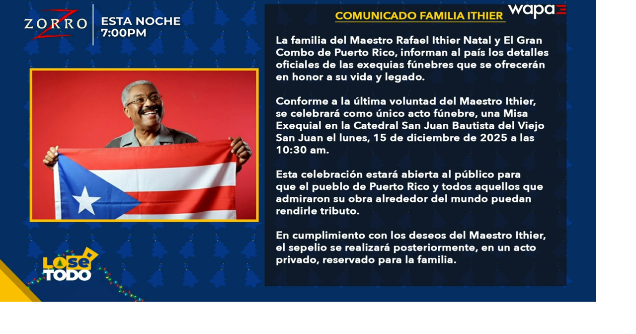 Dan a conocer detalles de las exequias fúnebres de Rafael Ithier | Lo ...