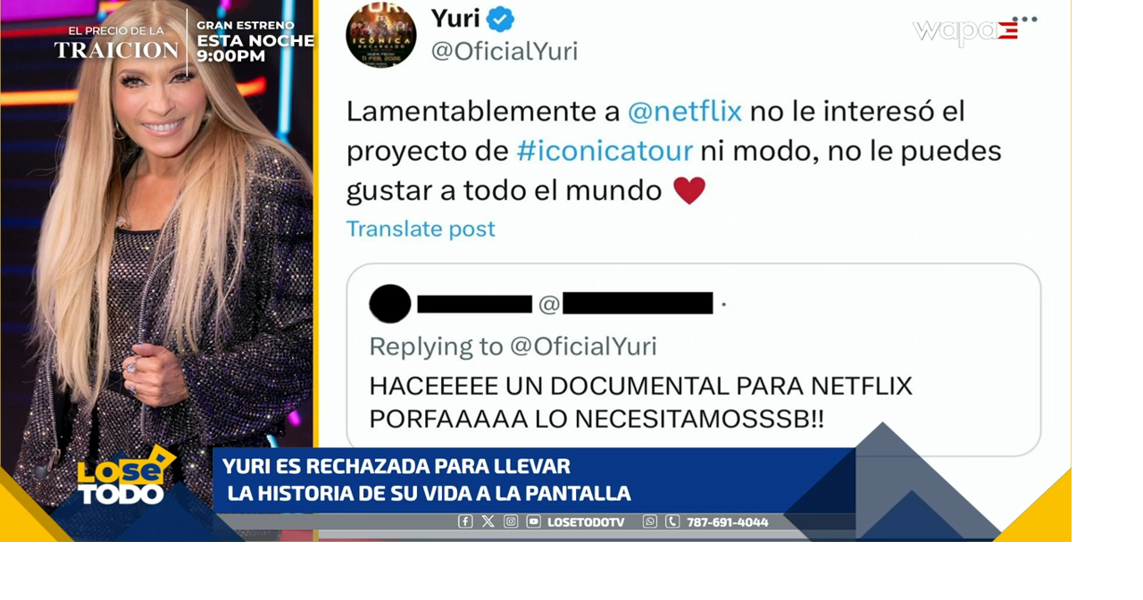Yuri es rechazada para llevar la historia de su vida a la pantalla | Lo ...