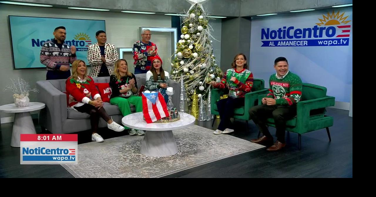 Reporteros de Noticentro Al Amanecer lucen sus ugly sweaters ...