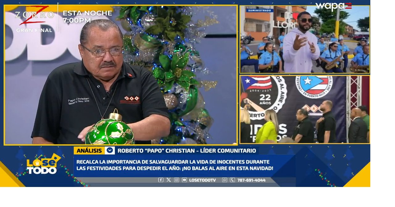 Papo Christian hace llamado a detener las balas al aire durante las ...