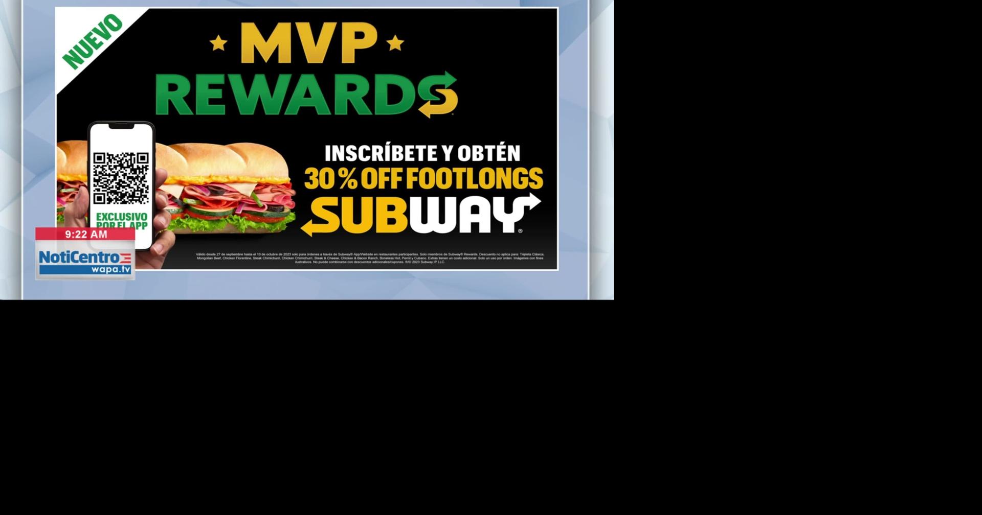 Pon a prueba tu lealtad con el programa Subway MVP Rewards | Negocios ...
