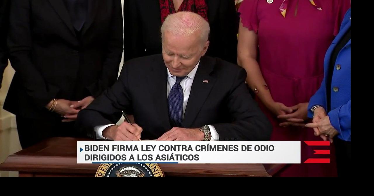 Joe Biden firma ley contra los crímenes de odio dirigidos a asiáticos ...