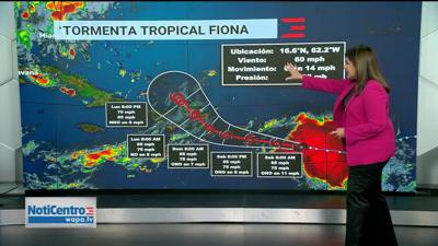 Aumenta intensidad de vientos de la tormenta Fiona | Tu Tiempo | wapa.tv