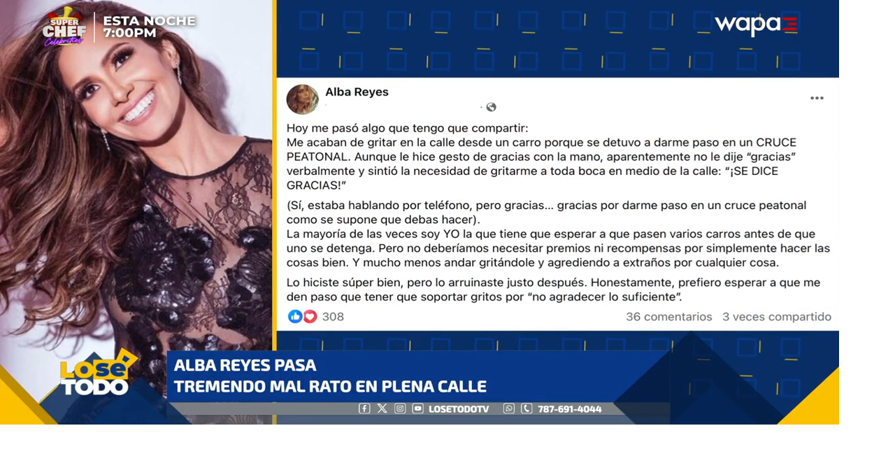 Alba Reyes Pasa tremendo mal rato en plena calle | Lo Sé Todo | wapa.tv