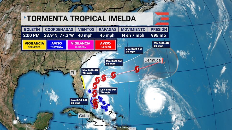 Se forma la tormenta tropical Imelda sobre las Bahamas | El Tiempo | wapa.tv