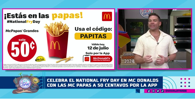Aprovecha la oferta de las papas de MCDonalds | Viva La Tarde | wapa.tv