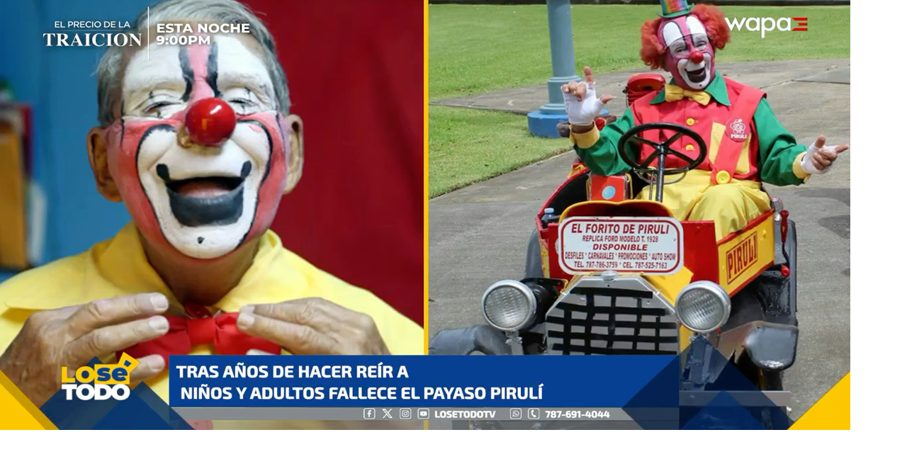 Bayamón lamenta el fallecimiento de Pedro Santos, el querido Payaso ...