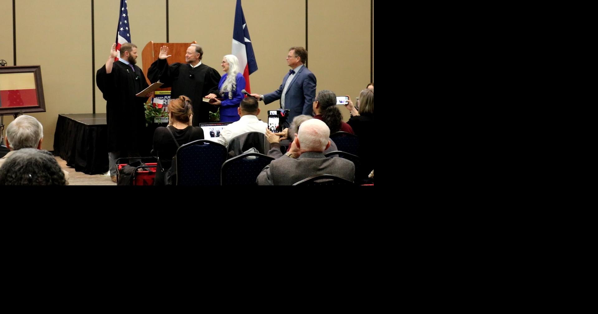 Greg Wilhelm sworn in as first judge of new 504th district court | News ...