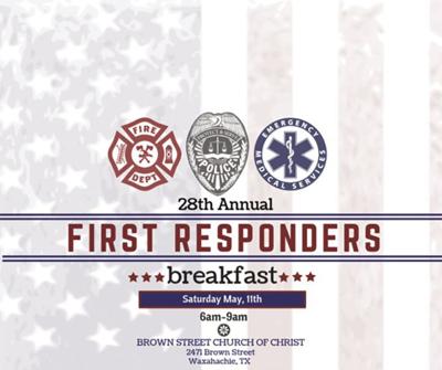 First Responders Breakfast set for May 11 | Local News | waxahachiesun.com