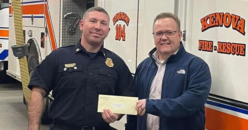 Kenova Volunteer Fire Department receives $2,000 donation | News ...