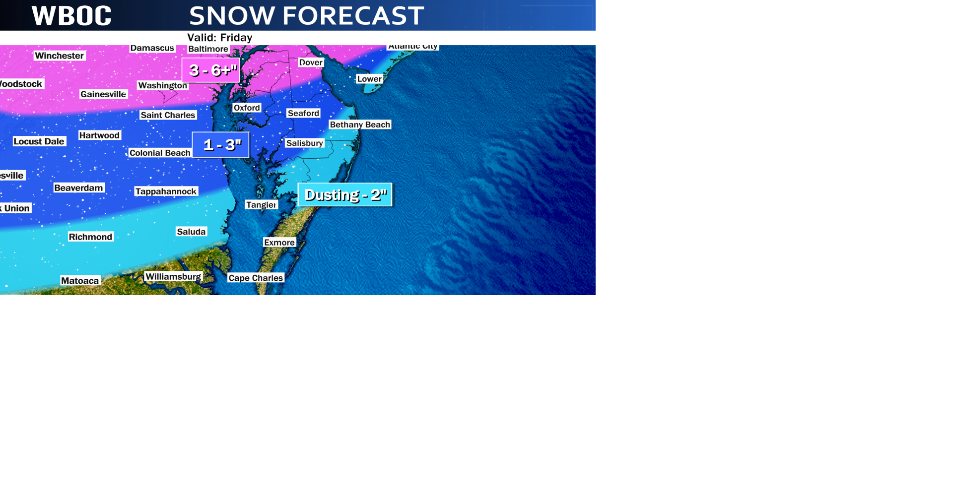 A Snowy End To Work Week Ahead! | WBOC Weather | wboc.com