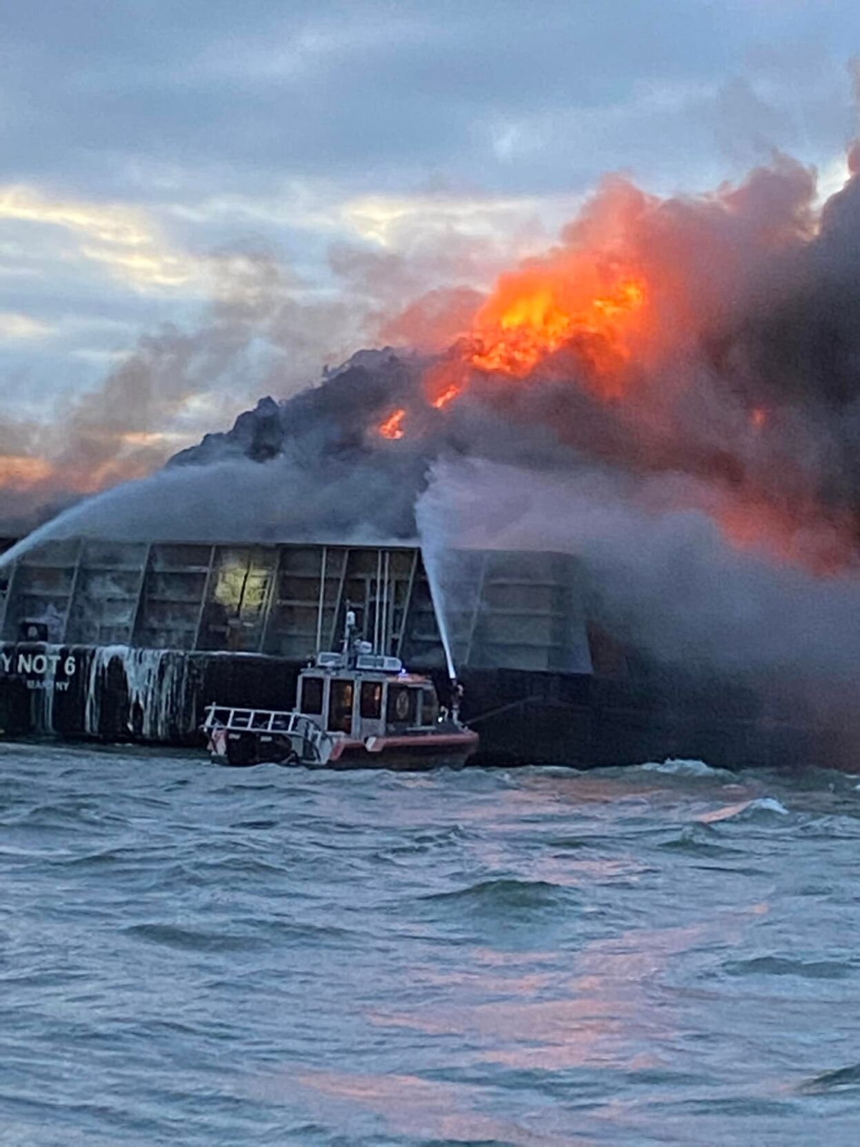 Coast Guard, Local Fire Agencies Battle Barge Fire Near Delaware Bay ...