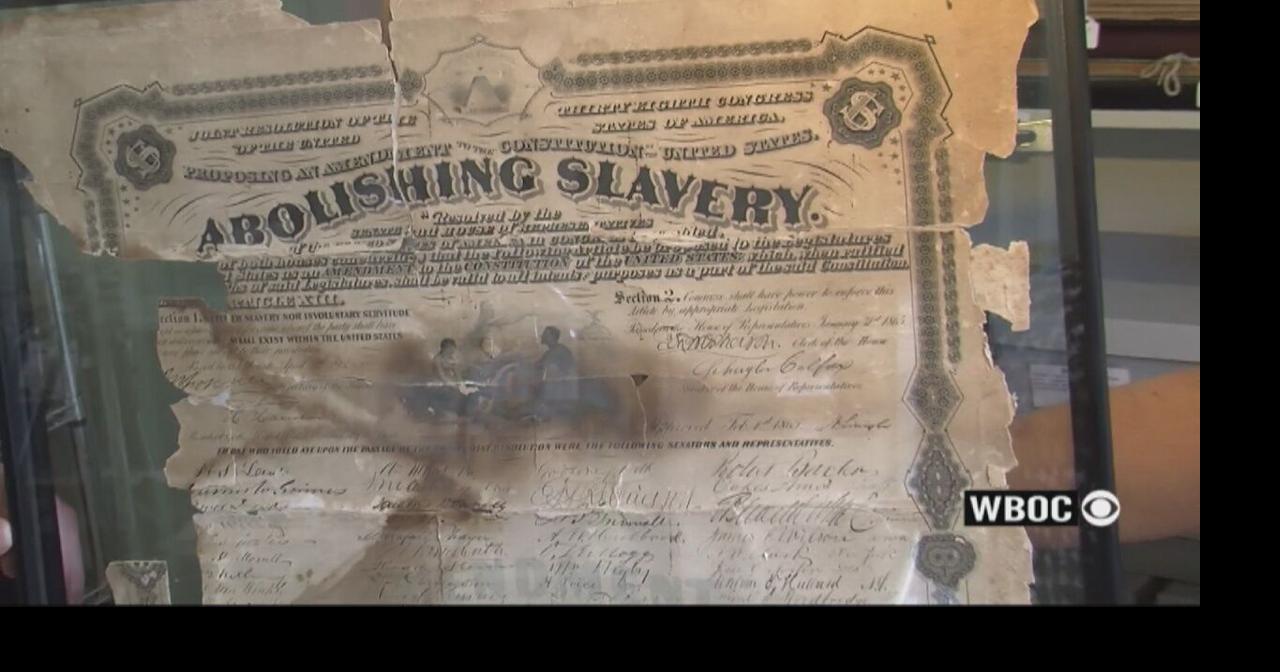 Rare Copy of 13th Amendment Has New Home at Eastern Shore of Virginia ...