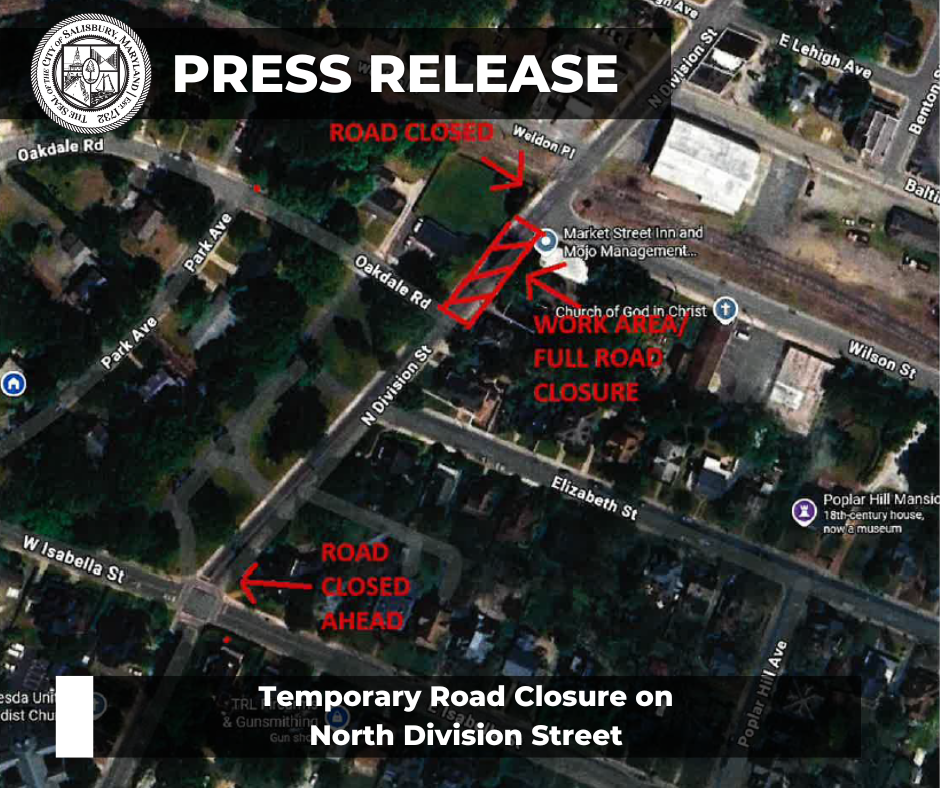 600 block of N. Division Street in Salisbury temporarily closed ...