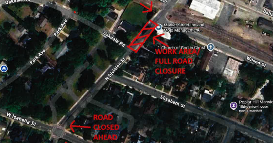 600 block of N. Division Street in Salisbury temporarily closed ...