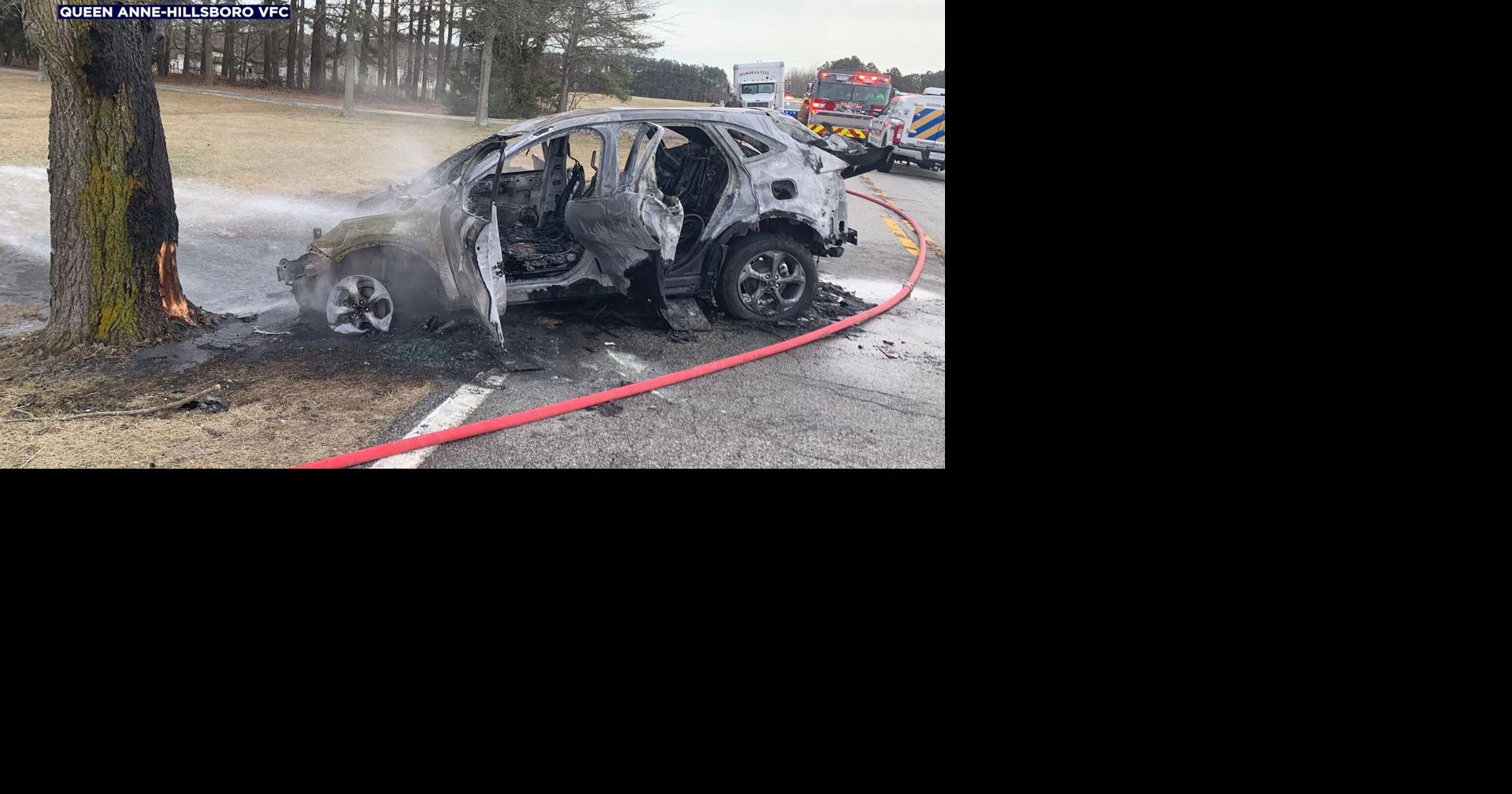 Two Men Rescue Driver from Car After Fiery Crash in Queen Anne's County ...