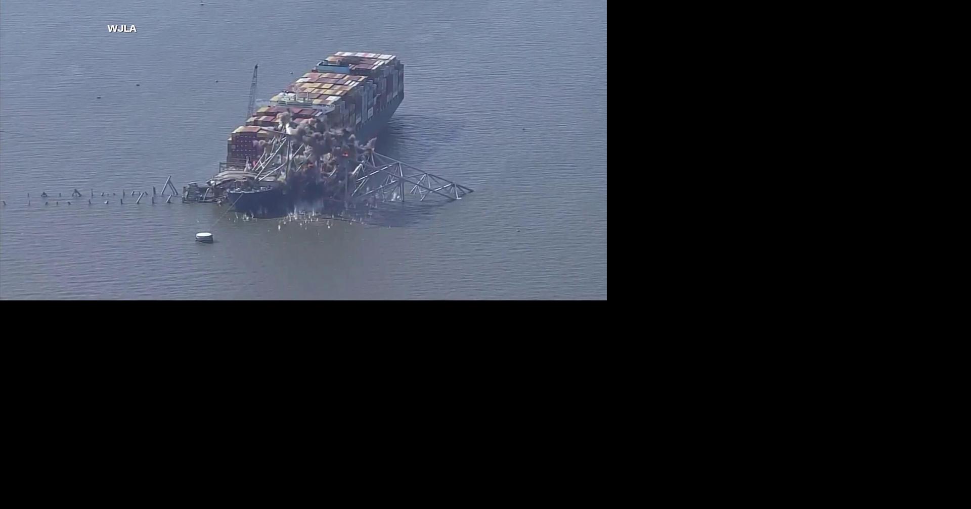 Watch: Controlled Demolition of Key Bridge Remains | Latest News | wboc.com