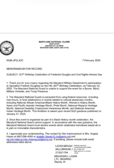 National Guard Declines Invitation to Frederick Douglass Celebration in ...