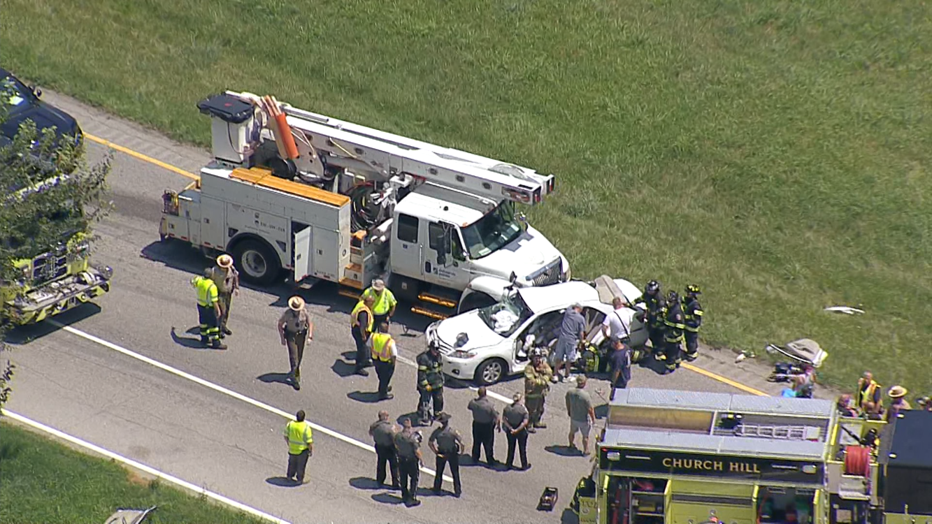 Two Killed in Queen Anne’s County Crash Involving Utility Truck ...